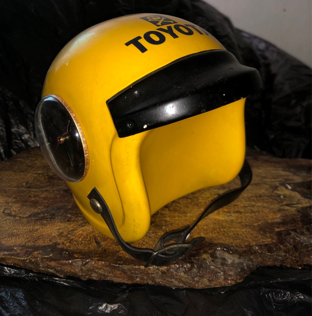 RARE 70s Vintage toyota coin bank racing helmet COLLECTORS item ...