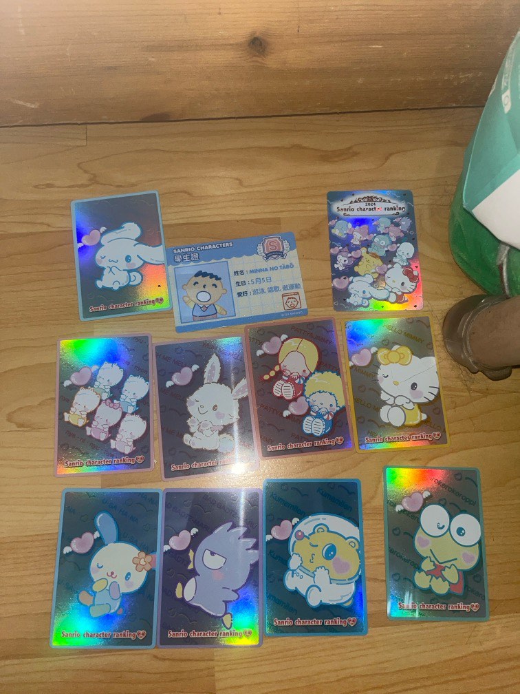 Sanrio character ranking card, 興趣及遊戲, 玩具 & 遊戲類 - Carousell