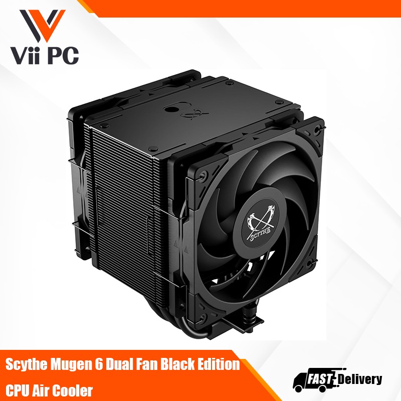 Scythe Mugen 6 Dual Fan Black Edition CPU Air Cooler, Intel LGA1700 ...