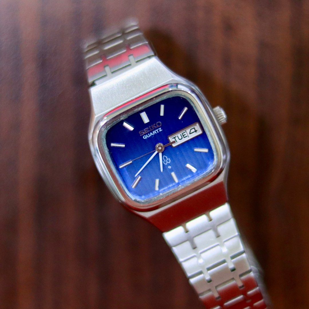 Seiko 7903 Light Blue JDM, Fesyen Wanita, Jam Tangan di Carousell