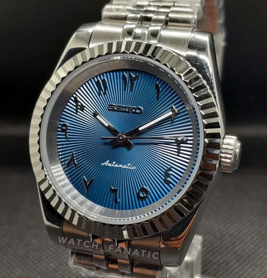 SEIKO [ ARABIC NUMERALS BLUE MOD] 39MM/36MM,JAPANESE NH35 MOVEMENT ...
