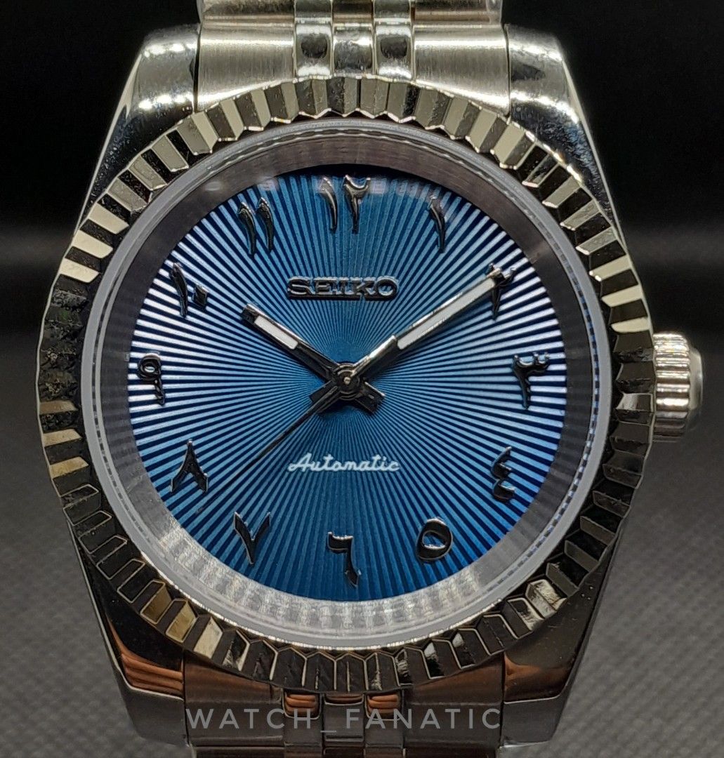 SEIKO [ ARABIC NUMERALS BLUE MOD] 39MM/36MM,JAPANESE NH35 MOVEMENT ...