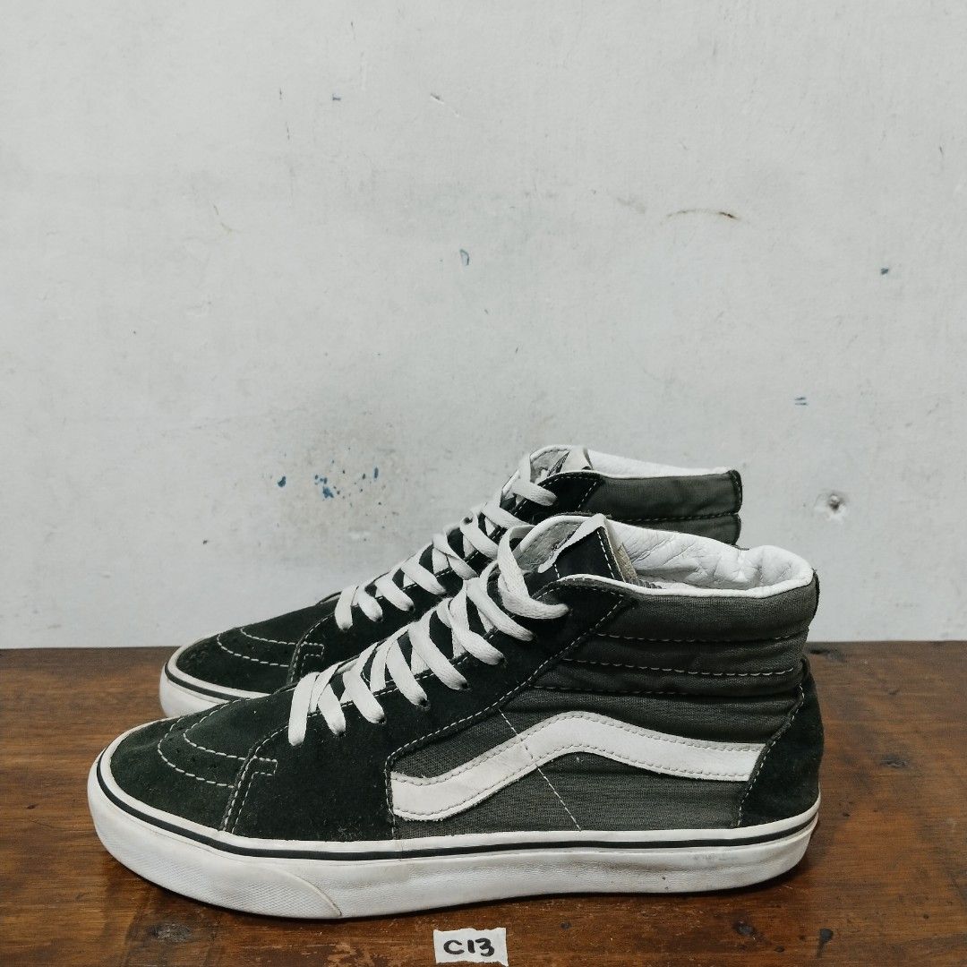 sepatu second ori vans sk8 Hi Forest black size 42.5, Fesyen Pria ...