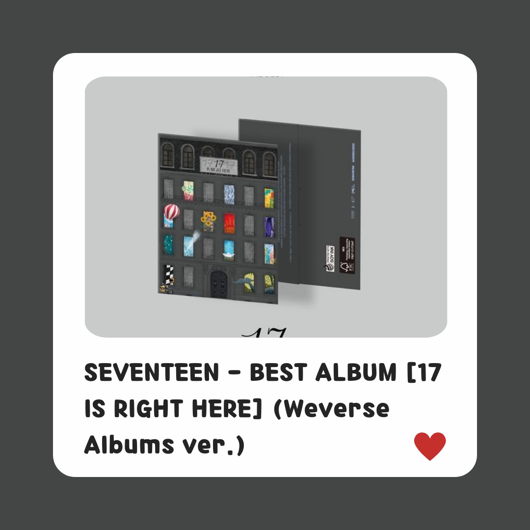 專輯/周邊代購【SEVENTEEN - BEST ALBUM [17 IS RIGHT HERE] (Weverse Albums ver ...