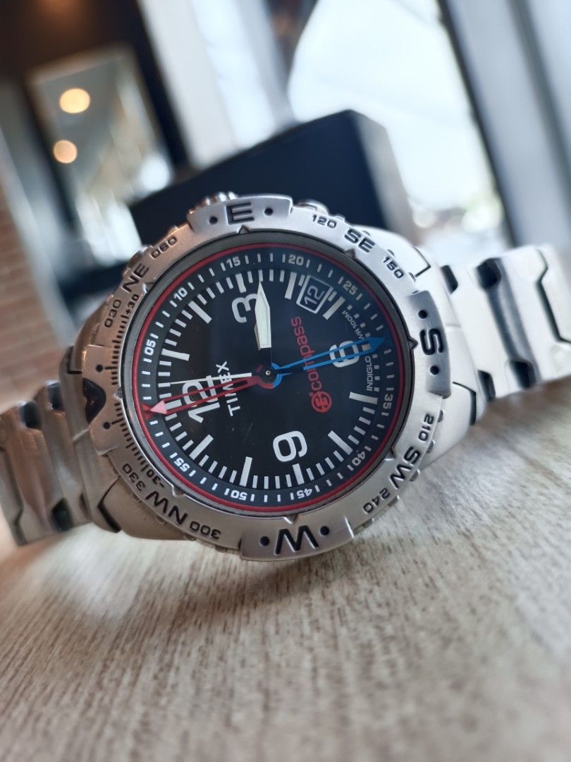Timex Compass Watch Original, Fesyen Pria, Jam Tangan di Carousell