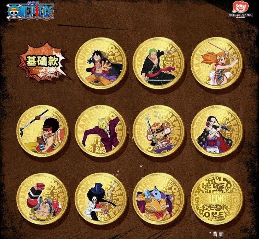 [Toei] One Piece 25th Anniversary Gold Coin Collection, Hobbies & Toys ...