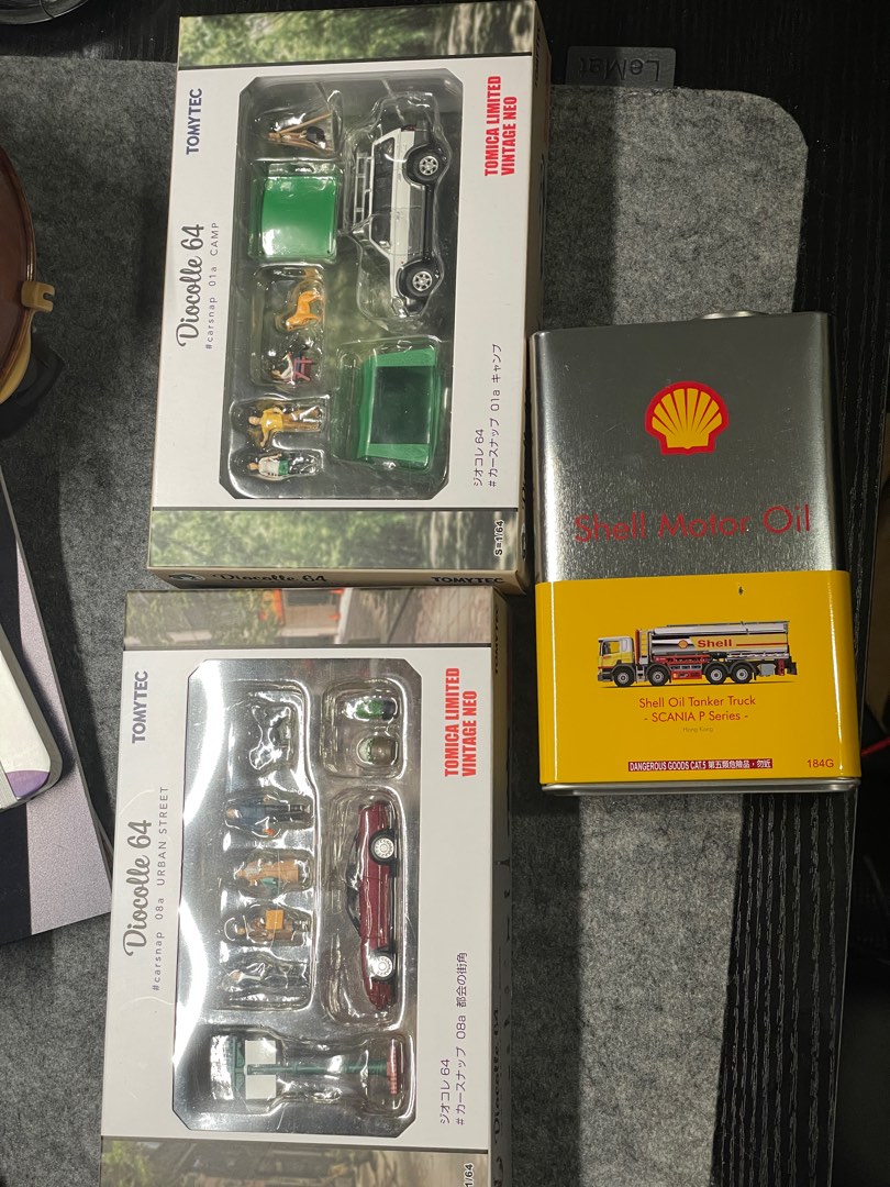 tomytec diocolle 64 08a 01a 1/64 shell 油車, 興趣及遊戲, 玩具 & 遊戲類 - Carousell