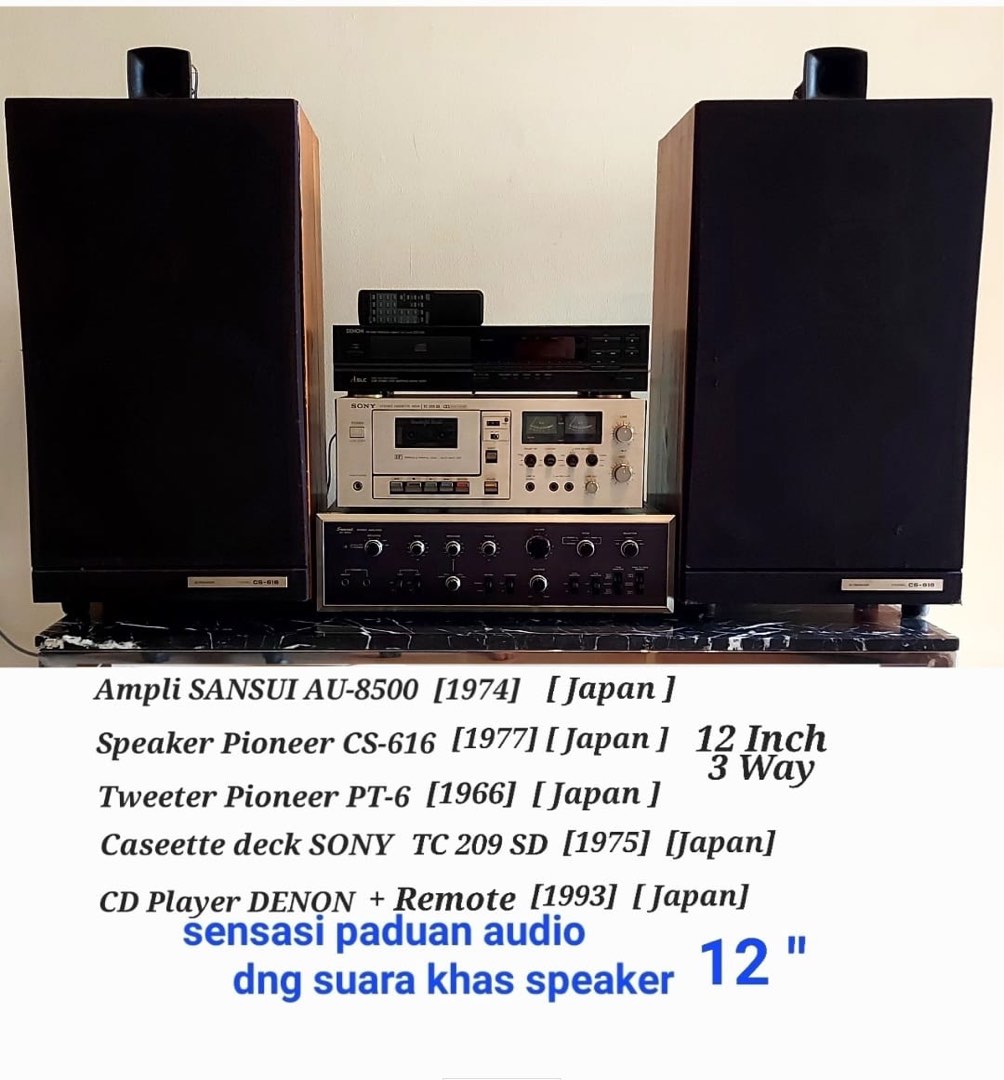 Vintage Audio Set (Pioneer CS-616 1977 Japan - Sony, Sansui, denon ...
