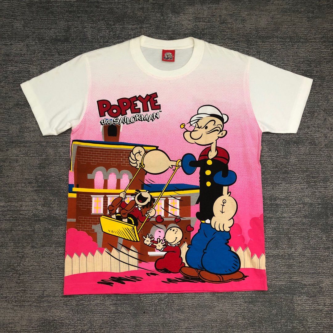 Vintage Popeye The Sailorman AOP, Men's Fashion, Tops & Sets, Tshirts ...