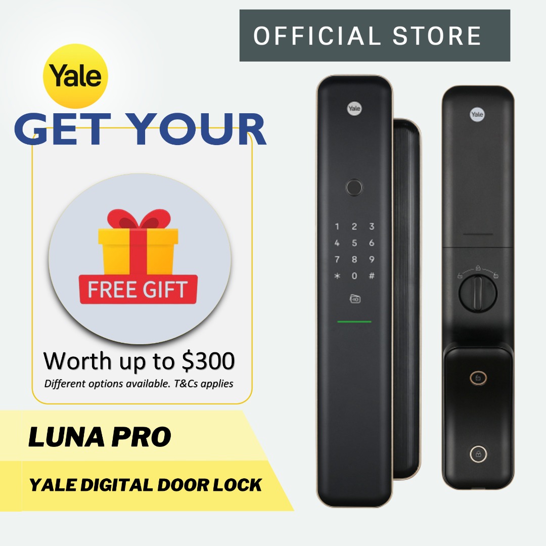 Yale Luna Pro Premium Push Pull Digital Door Lock (COMES WITH FREE GIFT ...