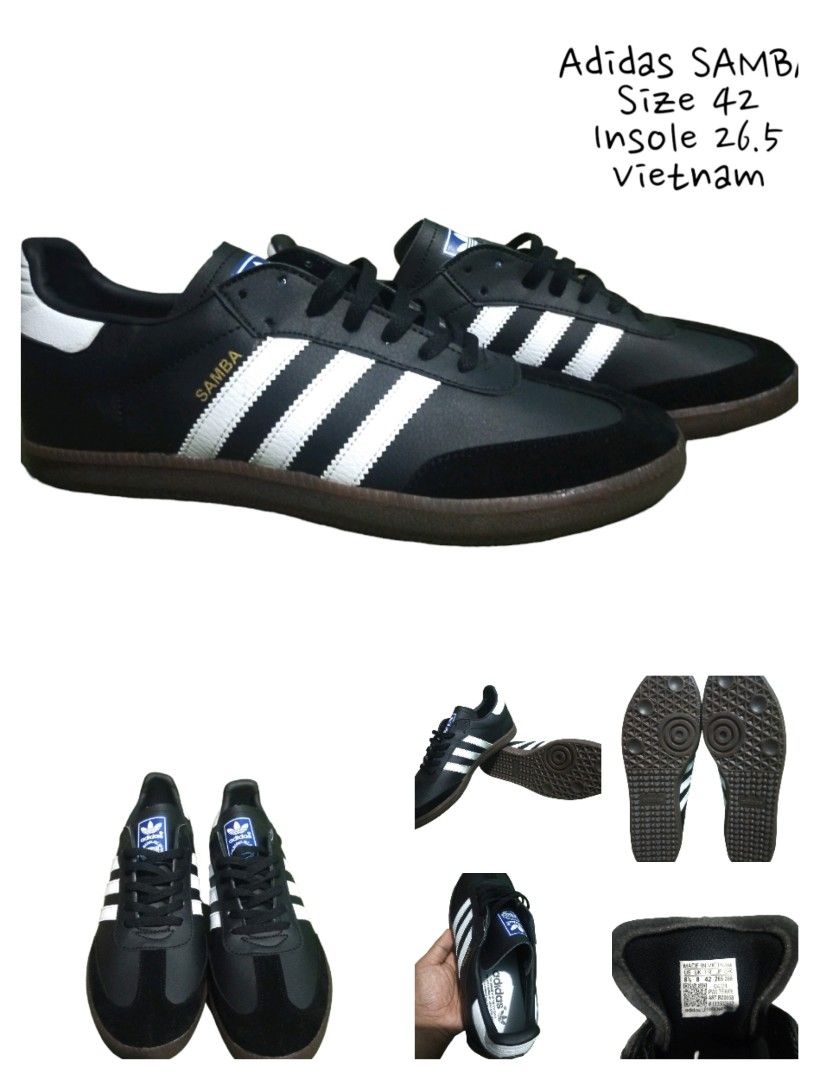 ADIDAS SAMBA OG BALCK MEN'S SHOES| SEPATU SNEAKERS PRIA, Fesyen Pria ...
