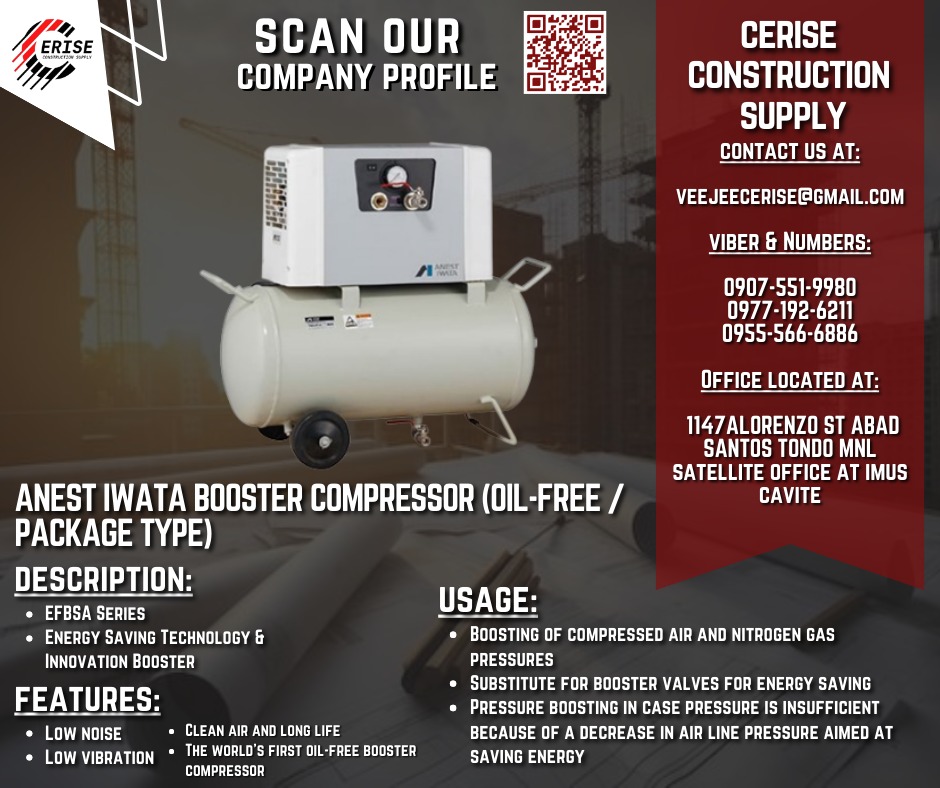 Anest Iwata Booster Compressor, Commercial & Industrial, Construction ...