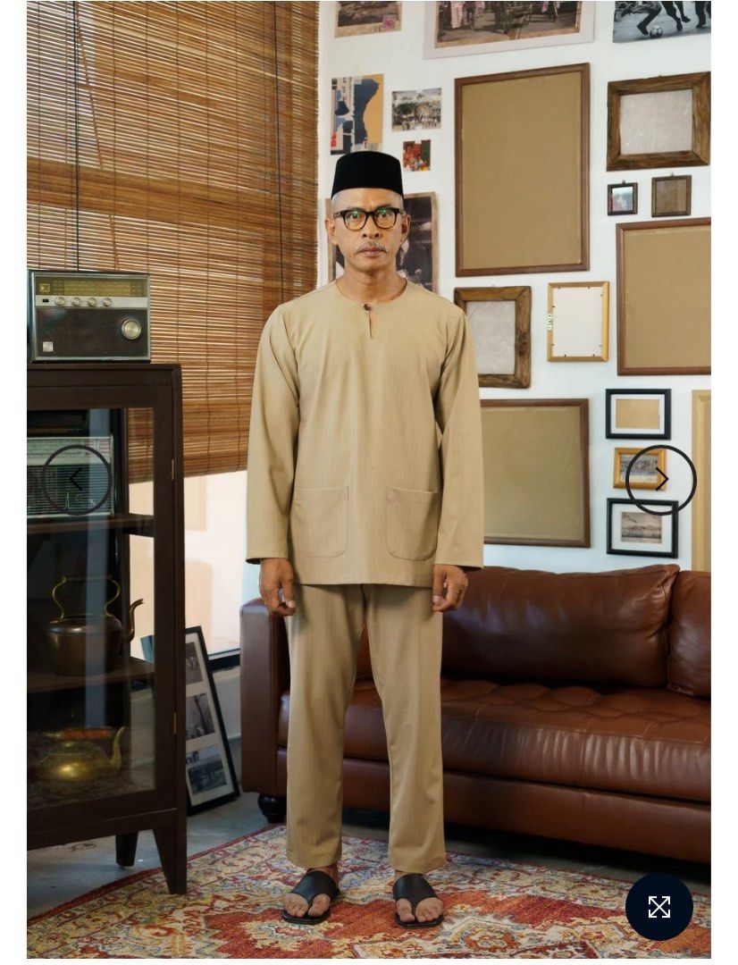 Baju Melayu Khatam Teluk Belanga Khatam - Thawny Brown, Men's Fashion ...