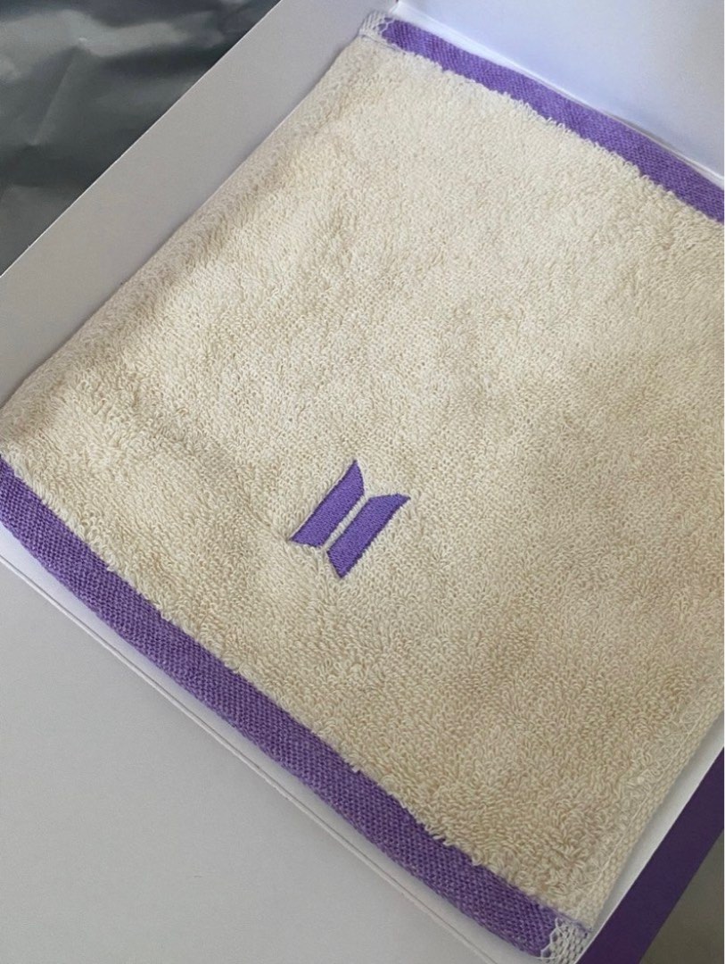 BTS LOGO TOWEL FROM POPUP STORE, Hobbies & Toys, Memorabilia & Collectibles, K-Wave on Carousell