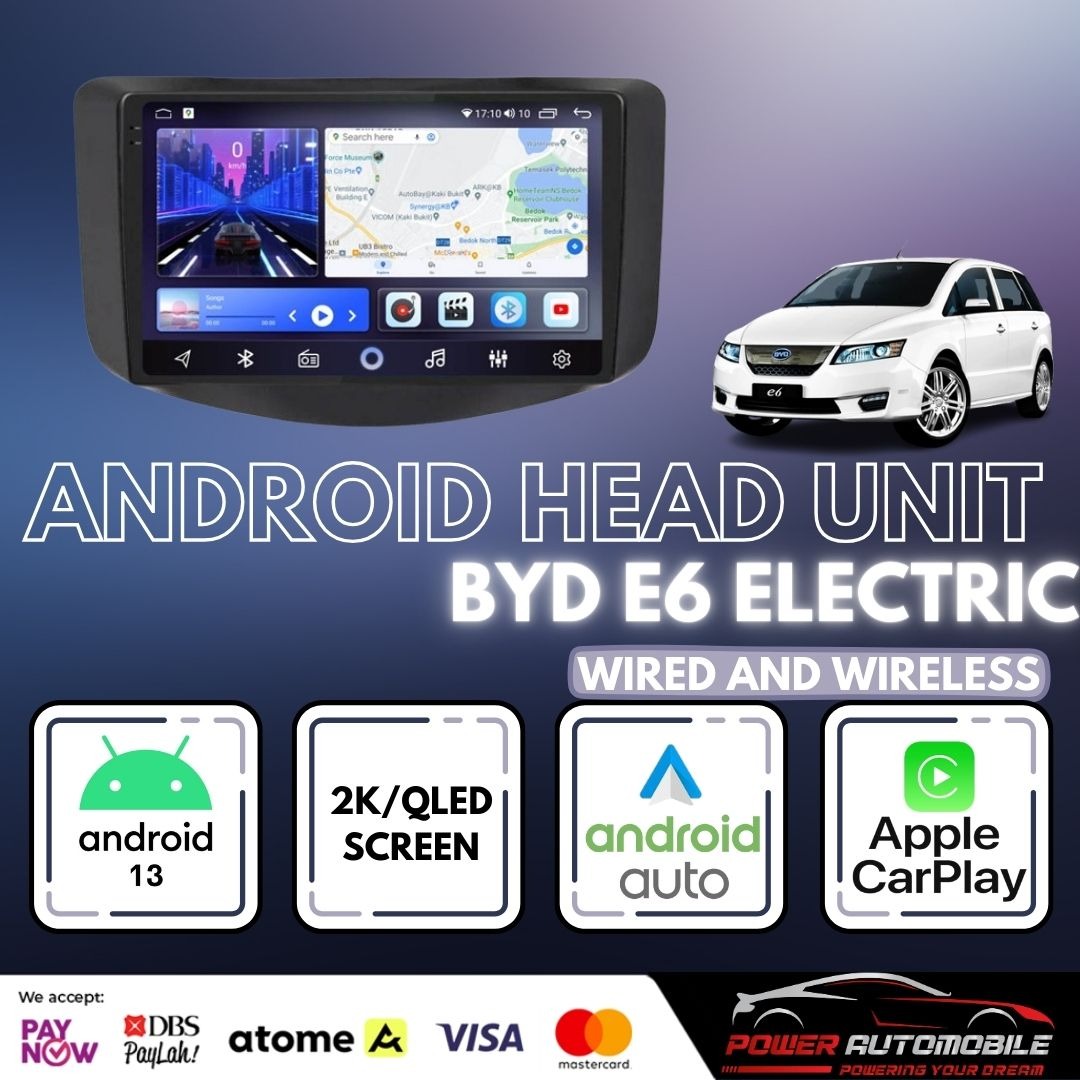 BYD E6 2009-2021 9 INCH 2K ANDROID 13 PLAYER HEADUNIT CAR RADIO ...