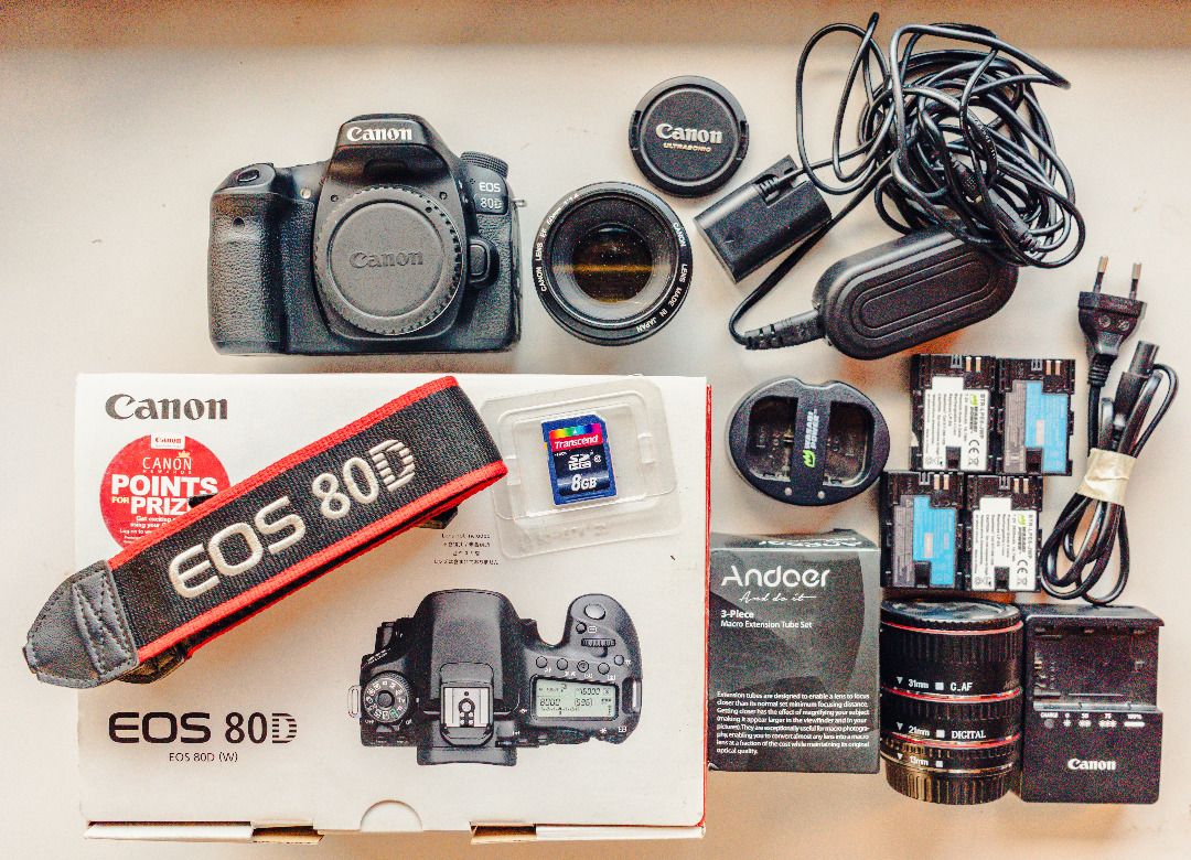Canon 80D with 50mm F1.4 USM lens Package and Freebies, Photography ...