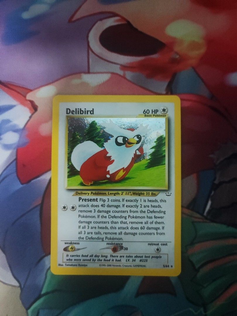 Delibird - 5/64 Holo Unlimited Neo Revelations Pokemon cards ptcg ...