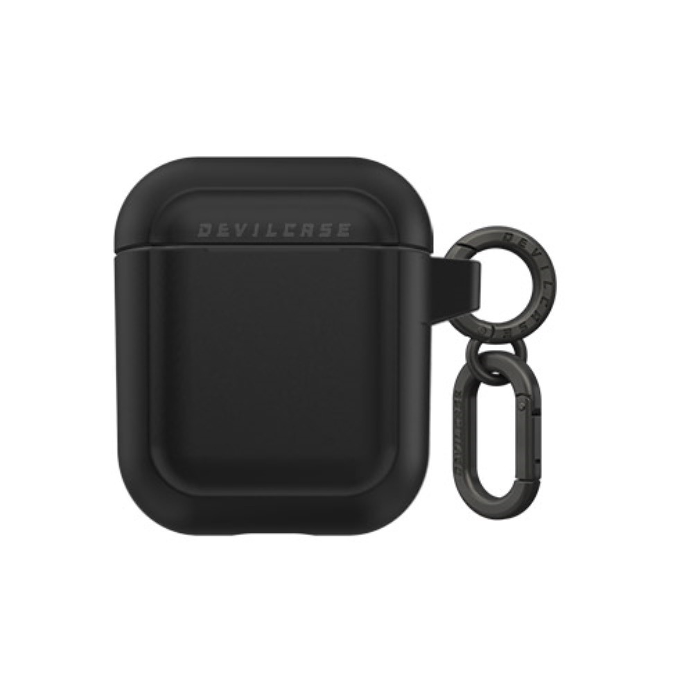 Devilcase 惡魔 黑色保護 耳機殼 AirPods 1/2代 無線充電 耳機, 手機及配件, 智慧穿戴裝置及智慧手錶在旋轉拍賣