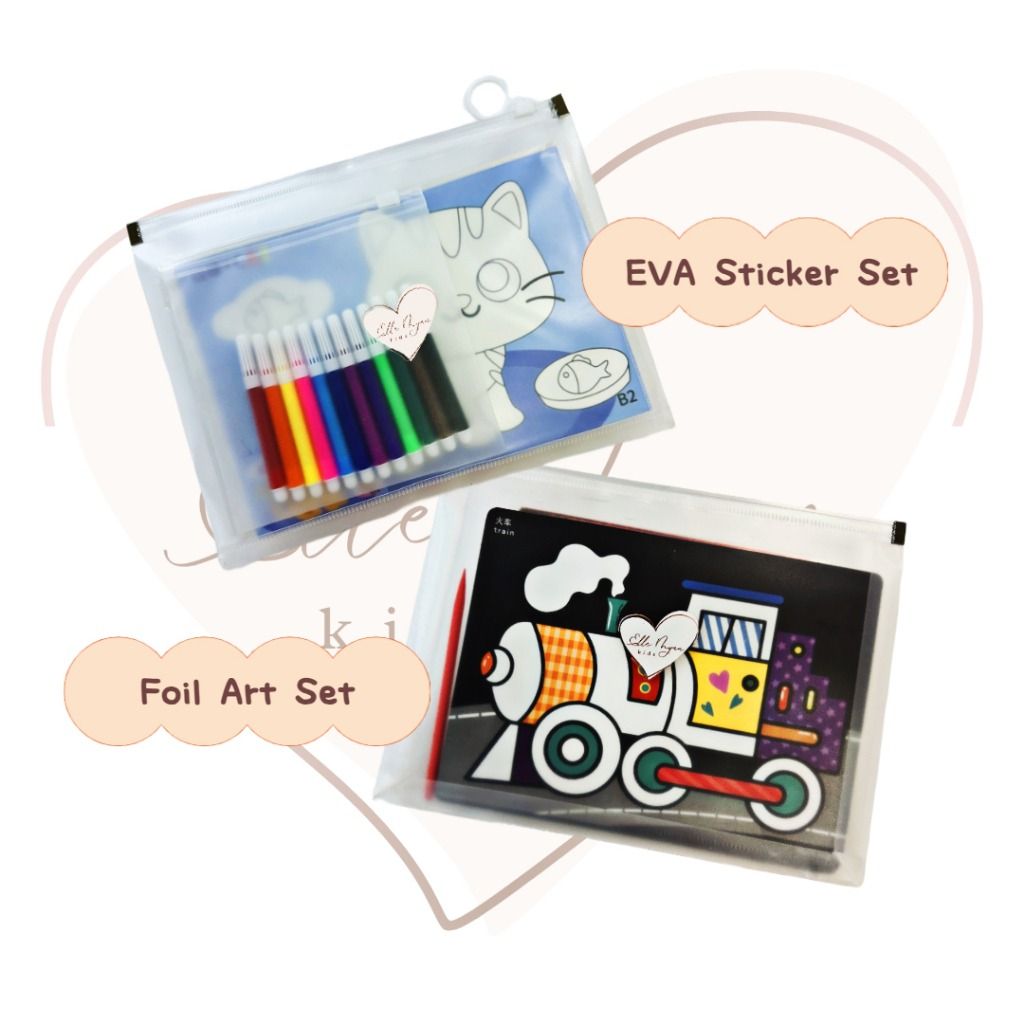 DIY Foil Art EVA Sticker Craft Fun Set Toddlers Kids Children Colorful ...