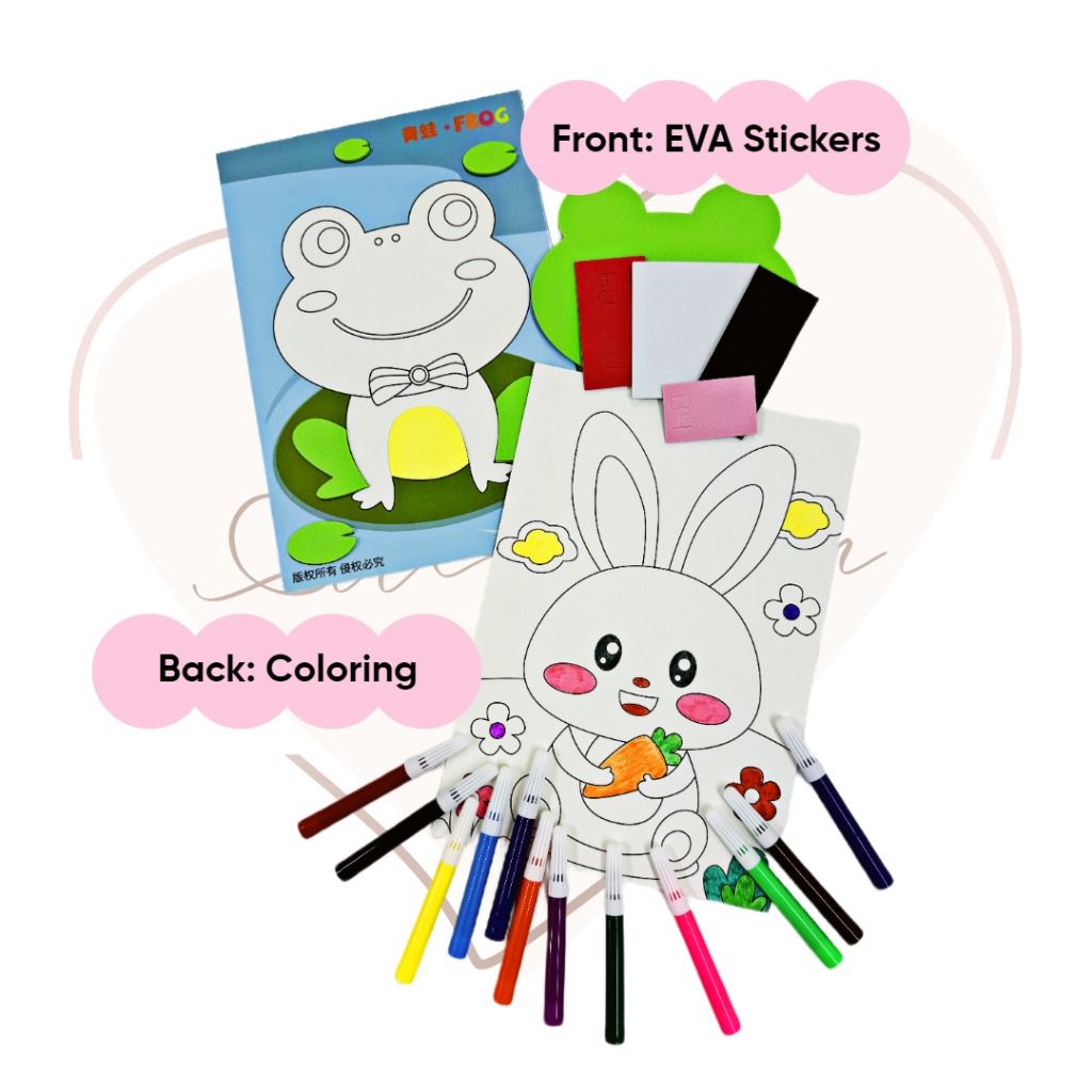 DIY Foil Art EVA Sticker Craft Fun Set Toddlers Kids Children Colorful ...