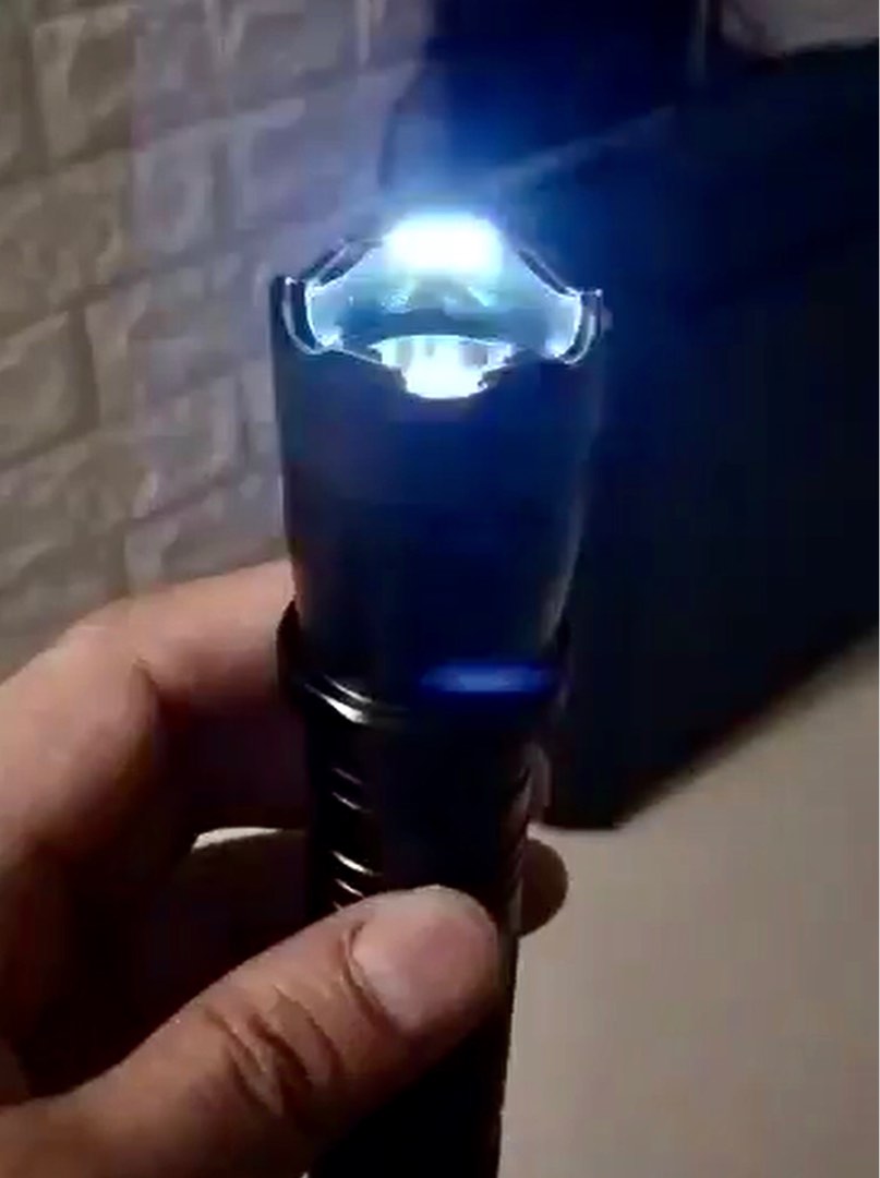 Electric shock self defense police flashlight, Sports Equipment, Other ...