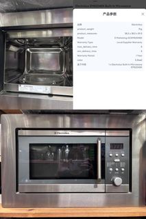 Electrolux built in microwave with grill, TV & Home Appliances, Kitchen ...