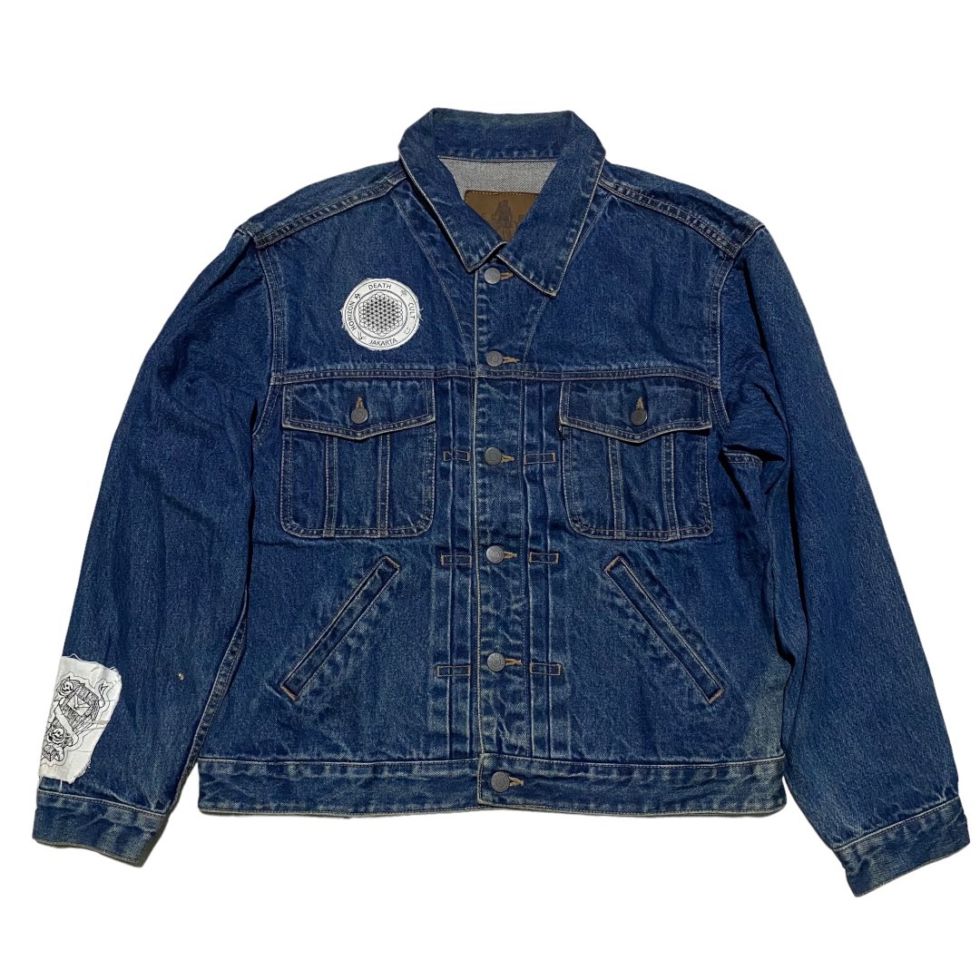 Elvis presley patch horizon death cult jakarta denim jacket, Fesyen ...