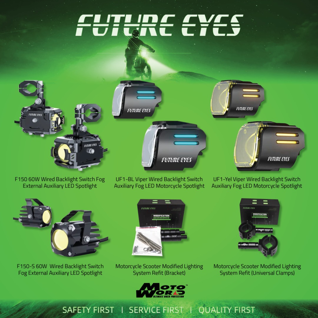Future Eyes Fog Lights Auxiliary LED with DRL Motorcycle Spotlight ...