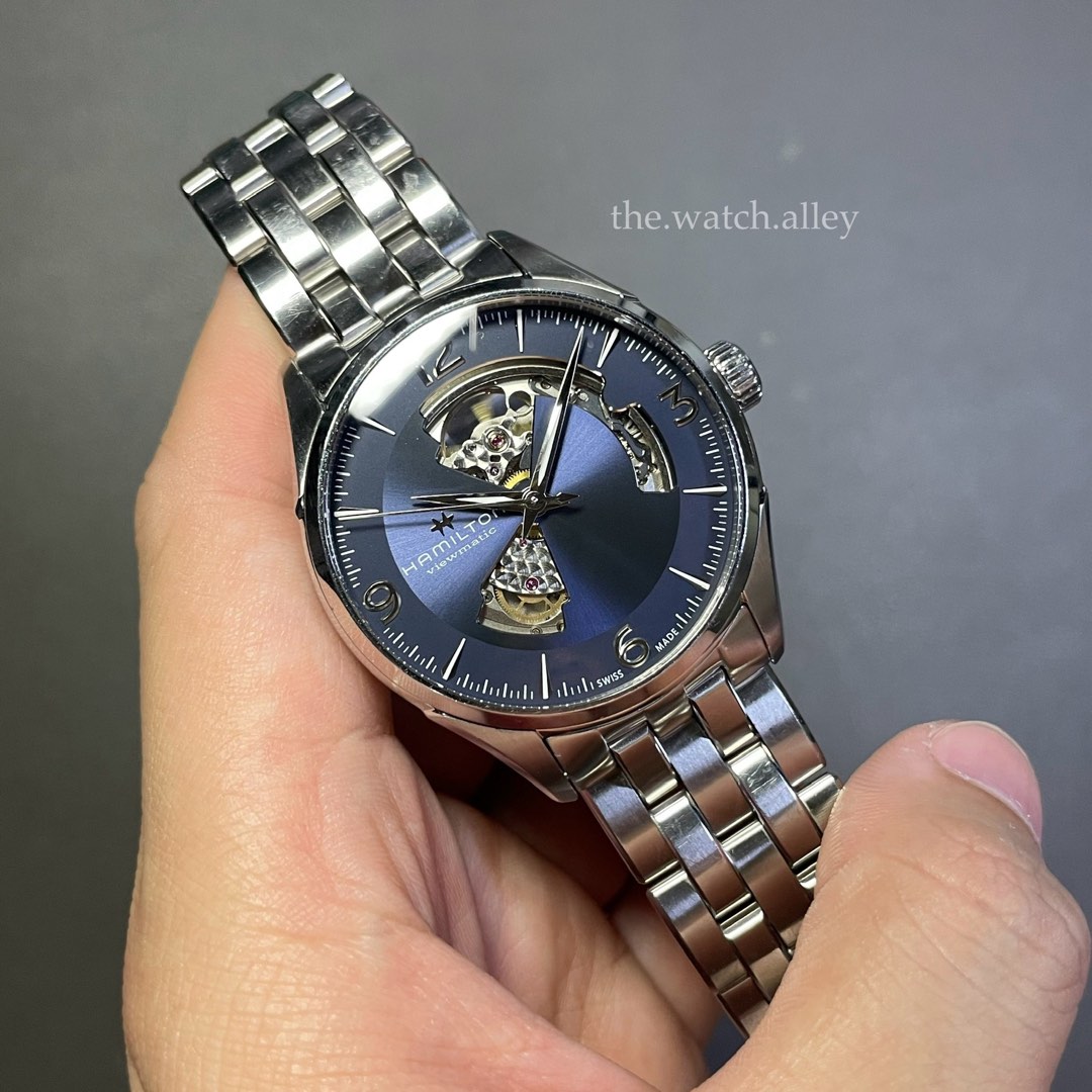 Hamilton Jazzmaster - Blue Open Heart - H32705141, Men's Fashion ...