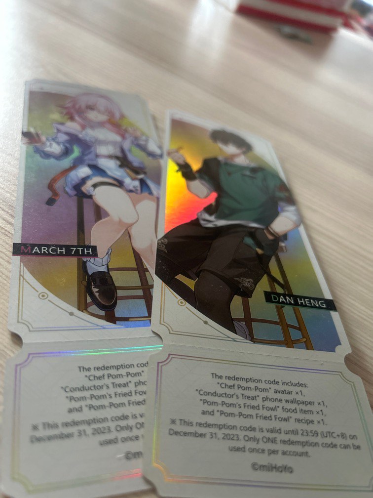 Honkai starrail March and dan heng card, Hobbies & Toys, Memorabilia ...