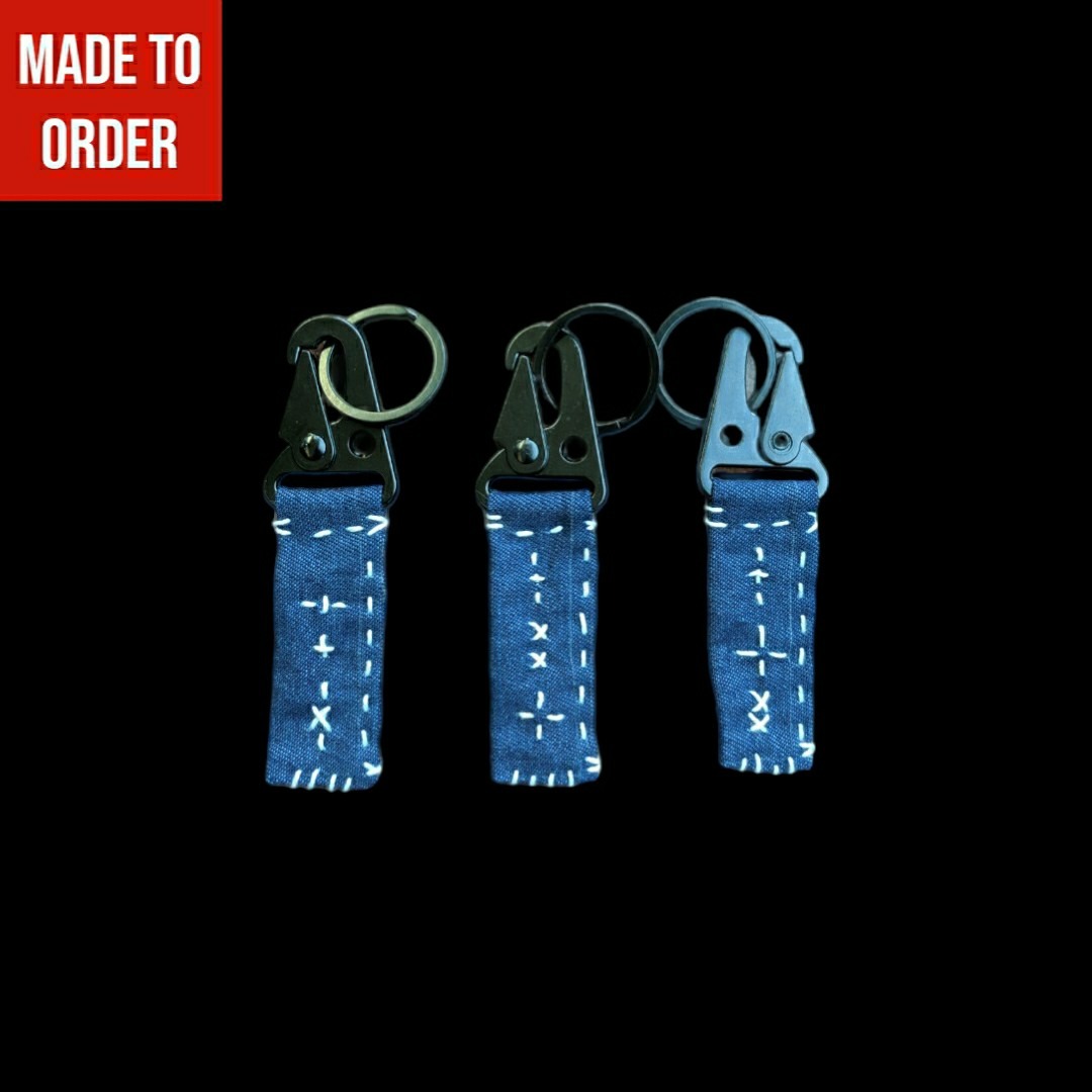Keychain Sashiko Indigo Boro Handmade, Desain & Kerajinan Tangan ...