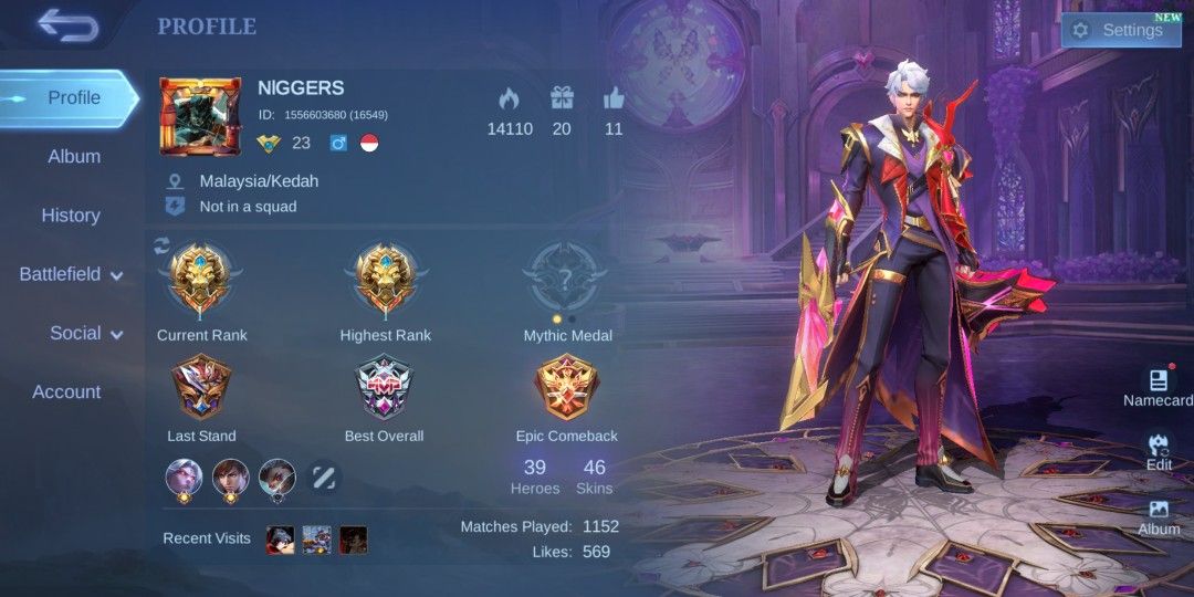 MLBB ACCOUNT EPIC SKINS LEGEND RANK, Video Gaming, Video Games, Others ...