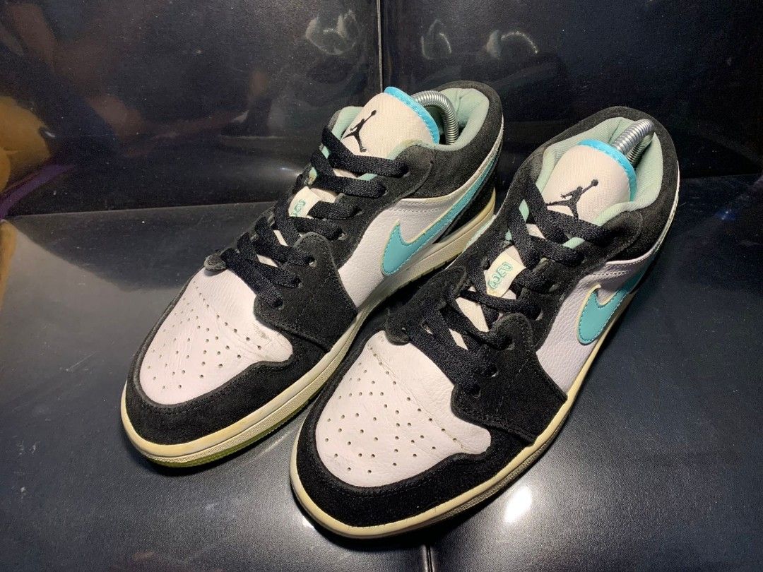 Nike Air Jordan 1 Low Island Green, Fesyen Pria, Sepatu , Sneakers di ...