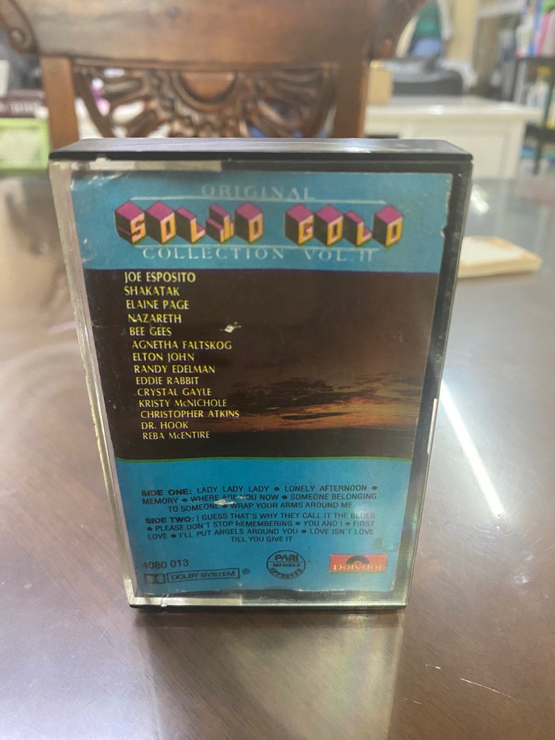 Original Solid Gold Collection Volume 2 Various Artist Music Cassette ...