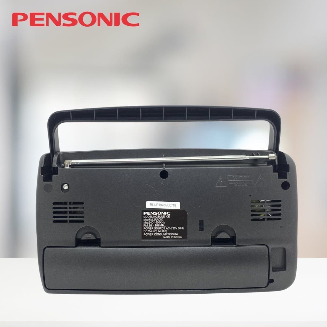 PENSONIC Blue Ice Portable 220V AM/FM Radio with Antenna Dynamic Bass ...