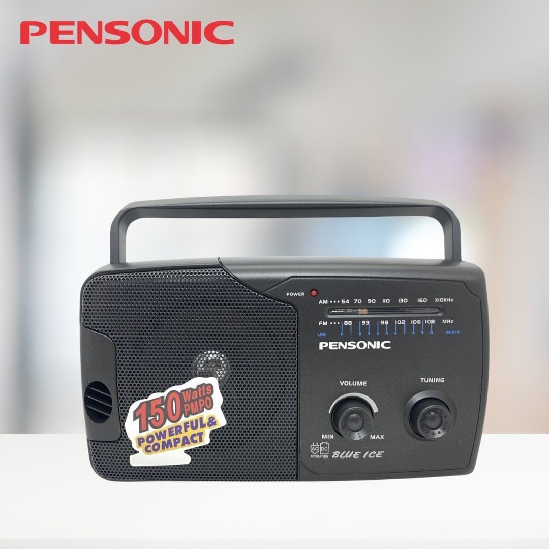 PENSONIC Blue Ice Portable 220V AM/FM Radio with Antenna Dynamic Bass ...