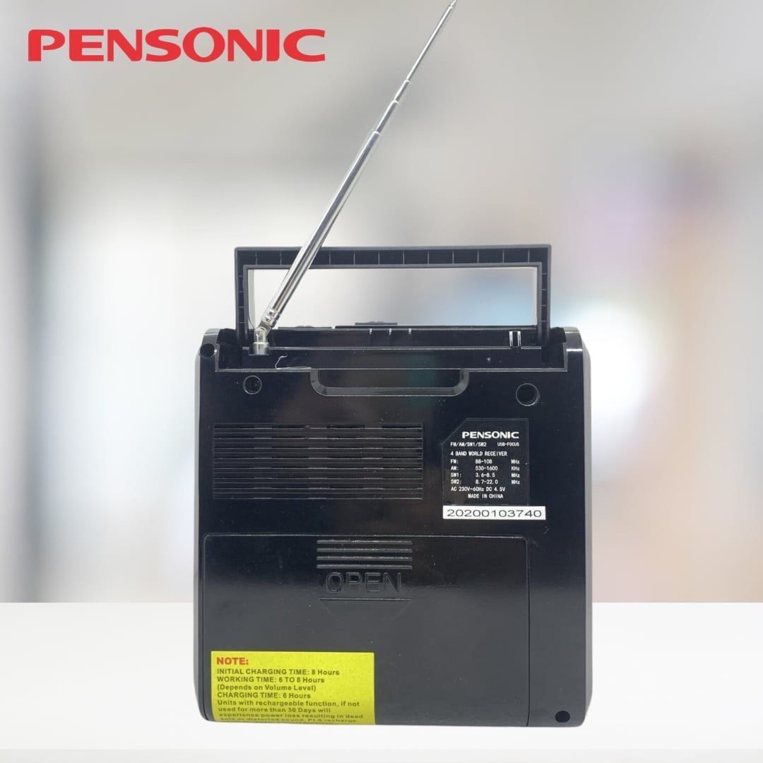 PENSONIC USB-FOCUS Mp3 Player/USB/AM/FM/SW1/SW2 Radio Portable Speaker ...