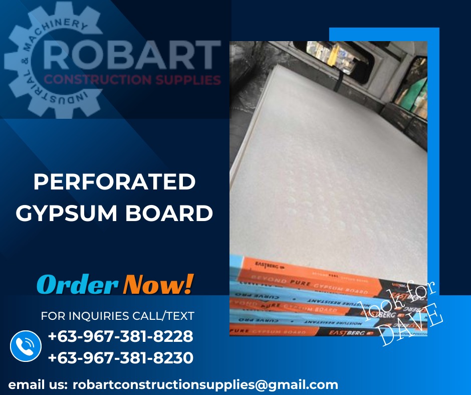 PERFORATED GYPSUM BOARD, Commercial & Industrial, Construction Tools ...