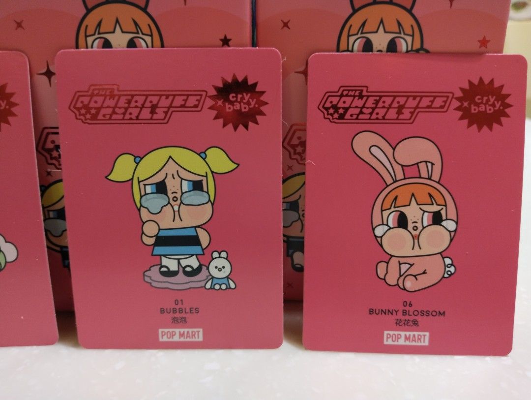 Popmart Crybaby Powerpuff Girls Bunny blossom buttercup Bubbles arttoys ...