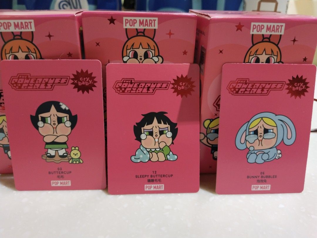 Popmart Crybaby Powerpuff Girls Bunny blossom buttercup Bubbles arttoys ...