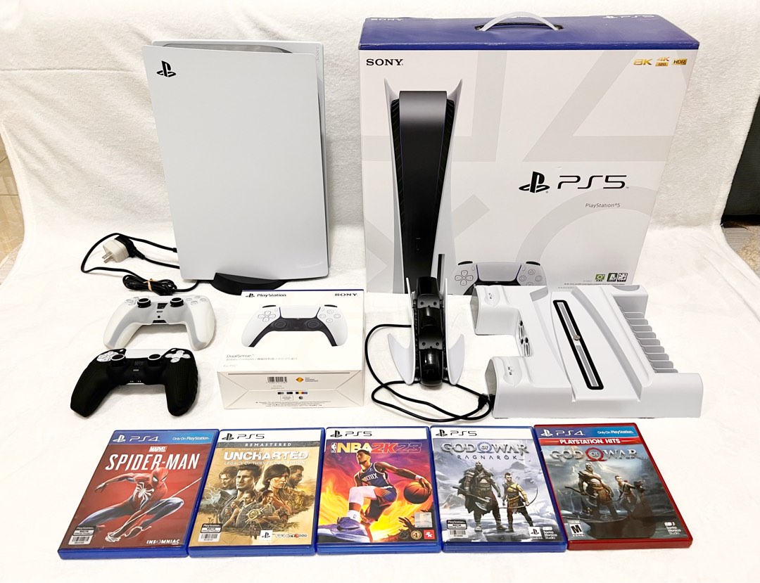 PS5 Disc Edition ALL IN Complete Package, Video Gaming, Video Game ...