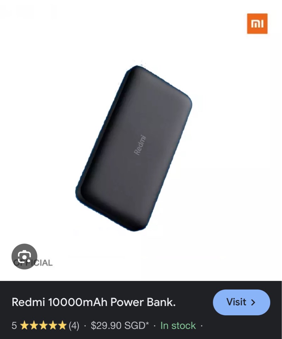 Redmi 10000mAh Power Bank, Mobile Phones & Gadgets, Mobile & Gadget ...