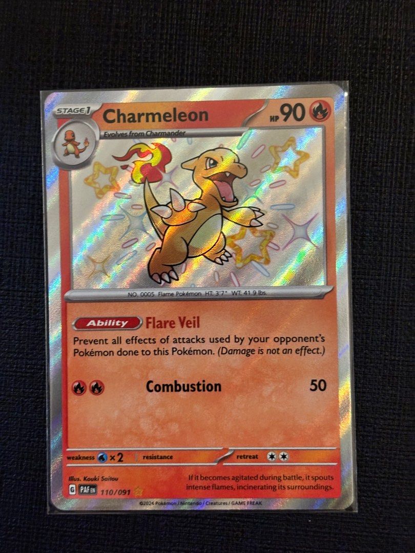 Shiny Charmeleon 110/091 Paldean Fates, Hobbies & Toys, Toys & Games on ...