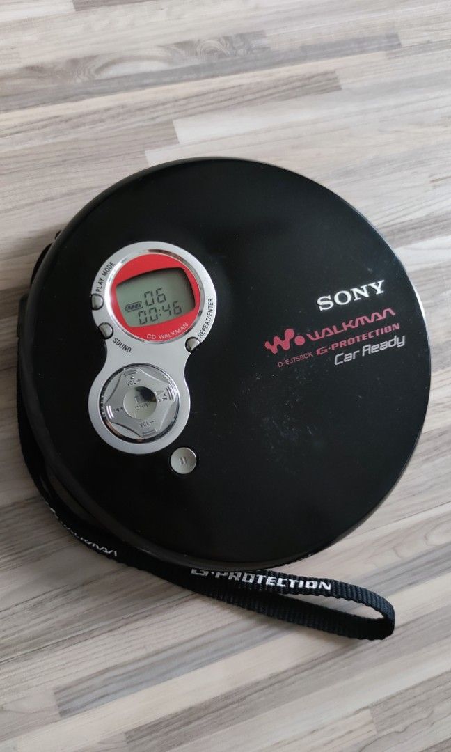 Sony CD Walkman Black D-EJ758CK Music Audio Player Discman Portable Compact Disc, Audio ...
