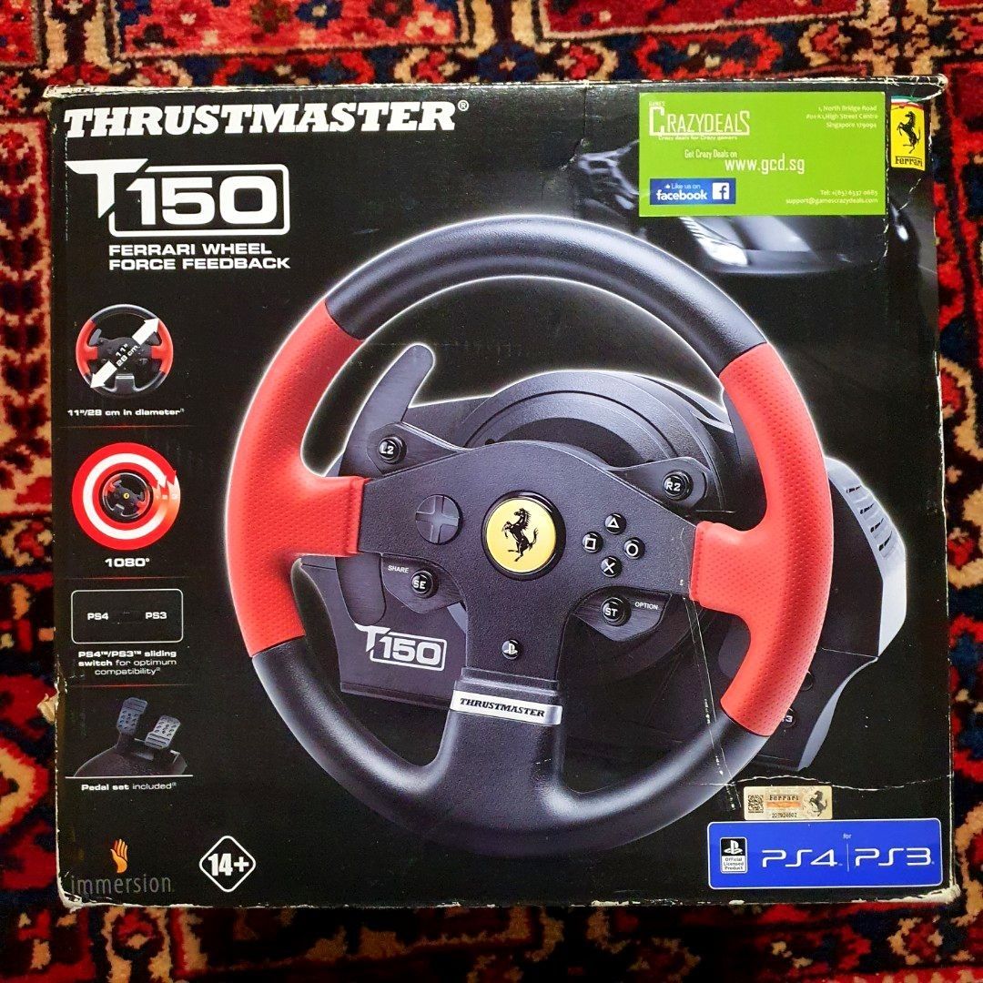 Thrustmaster T150 Pro Ferarri Force Feedback Sim Racing Steering Wheel ...
