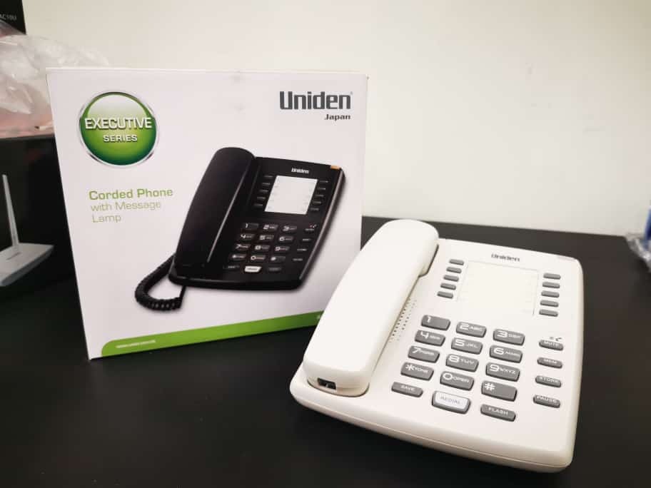 UNIDEN Corded Landline Office Desktop Speaker Phone AS7301 White ...