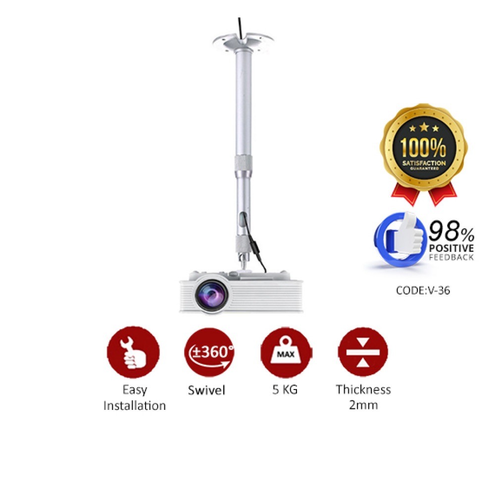 Universal Projector Ceiling/Wall Mount with Adjustable 30-60cm ...