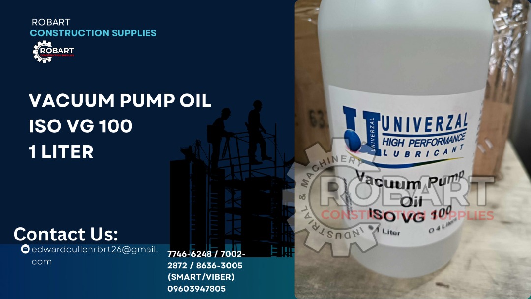 Univerzal Vacuum Pump Oil ISO VG 100, Commercial & Industrial, Construction & Building Materials ...