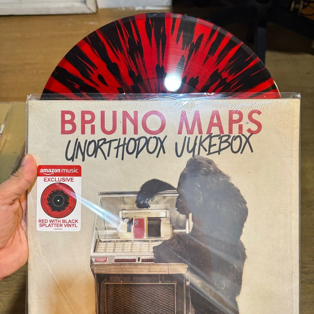UNORTHODOX JUKEBOX BRUNO MARS RED/BLACK SPLATTER VINYL, Hobbies & Toys ...