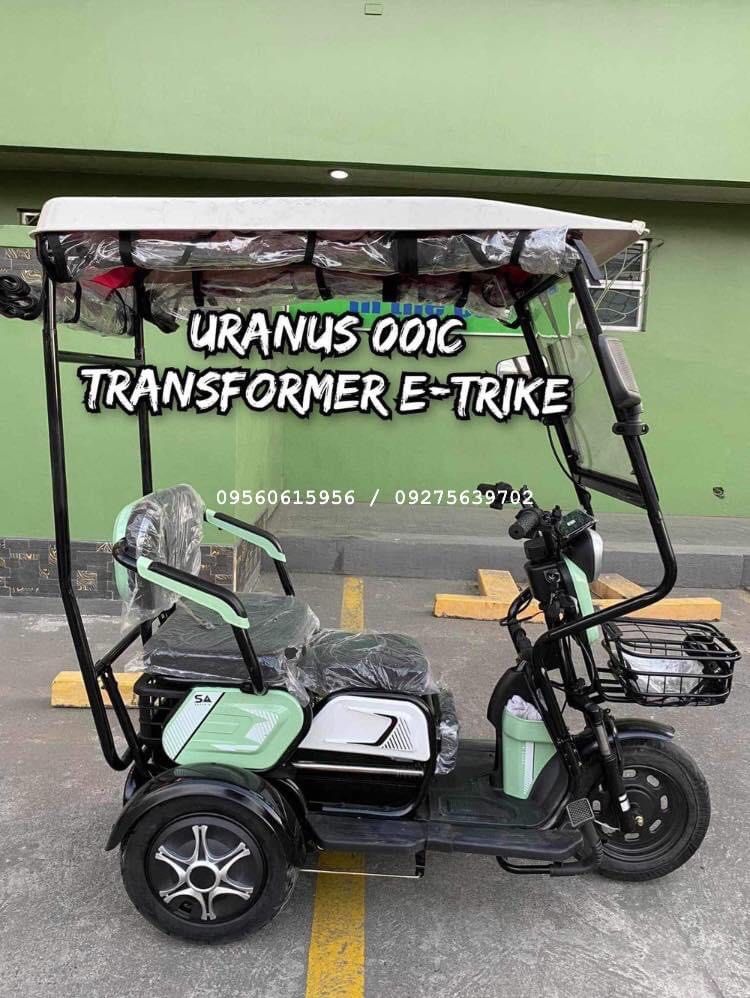 URANUS MINI 2024 TWO TONE TRANSFORMER 3 WHEELS E-TRIKE WITH ROOF ...